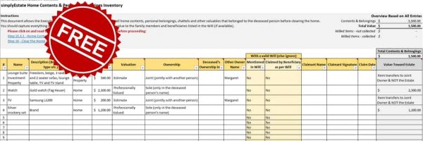 Simple Executor Checklists & Tools for a Deceased Estate